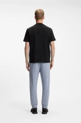 BOSS Relaxed-fit Mock-neck T-shirt In Stretch Cotton