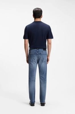 BOSS Straight-leg Jeans In A Stretch Cotton Blend