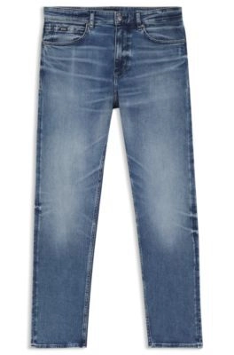 BOSS Straight-leg Jeans In A Stretch Cotton Blend