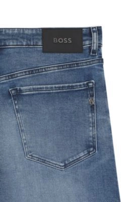 BOSS Straight-leg Jeans In A Stretch Cotton Blend