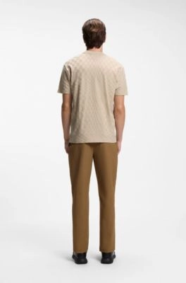 BOSS Porsche X Cotton T-shirt With Pasha Pattern
