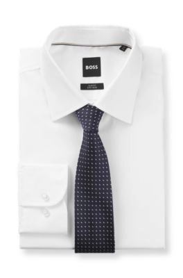 BOSS Silk Jacquard Tie With A Micro Pattern