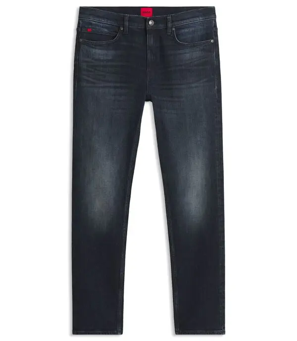 Hugo Slim-fit Jeans In Vintage-wash Stretch Denim