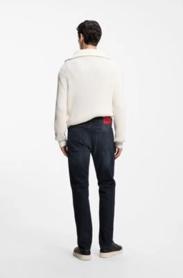 Hugo Slim-fit Jeans In Vintage-wash Stretch Denim