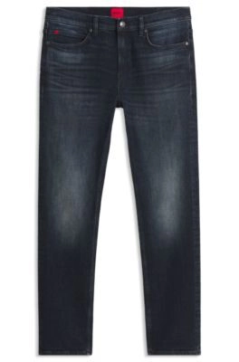 Hugo Slim-fit Jeans In Vintage-wash Stretch Denim