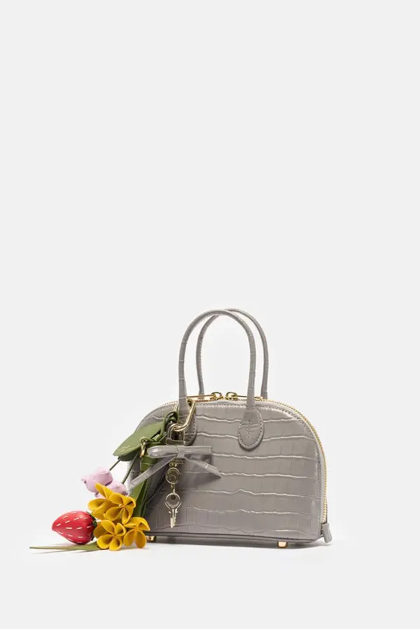 SELF-PORTRAIT Croc Leather Toast Mini Bag
