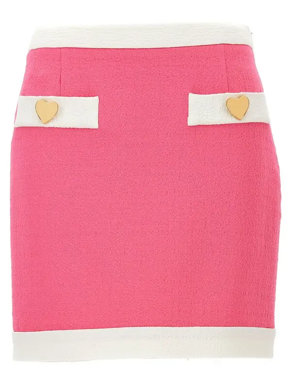 Moschino Heart Buttons' Skirt - Pink