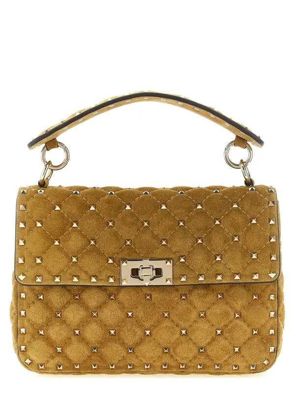 Valentino Garavani G. 'rockstud Spike' Medium Shoulder Bag - Yellow