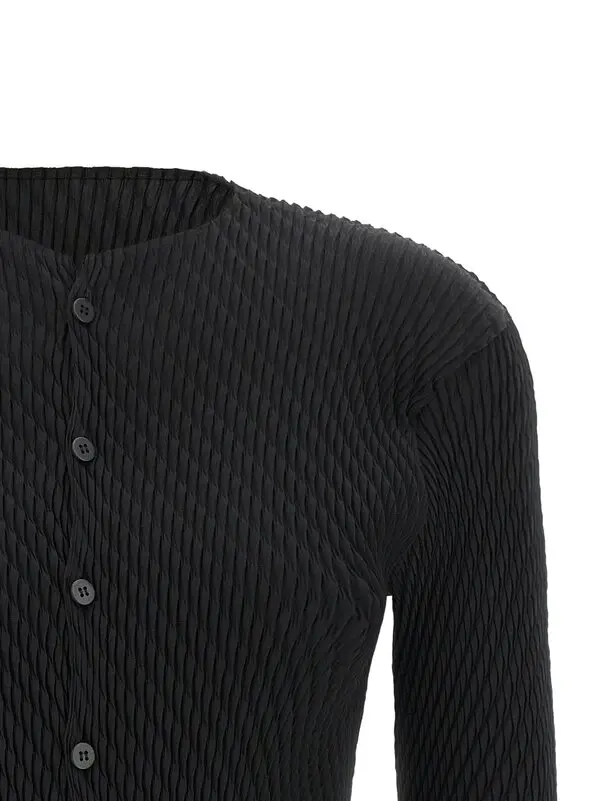 Issey Miyake Rhombus Pleats' Cardigan