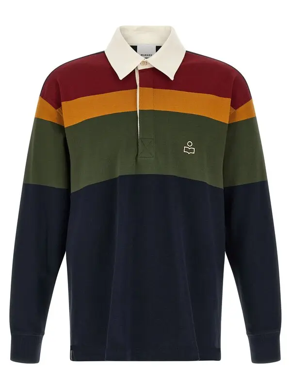 Isabel Marant Étoile Marant Color Block 'brandon' Polo Shirt - Blue