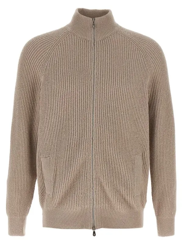 Brunello Cucinelli Zip Cardigan - Cream