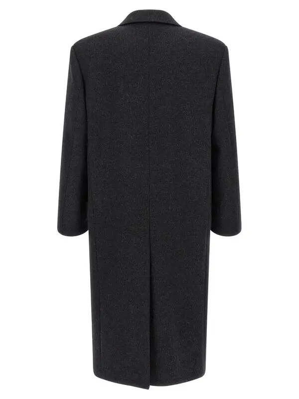 Saint Laurent Double-face Combed Wool Coat
