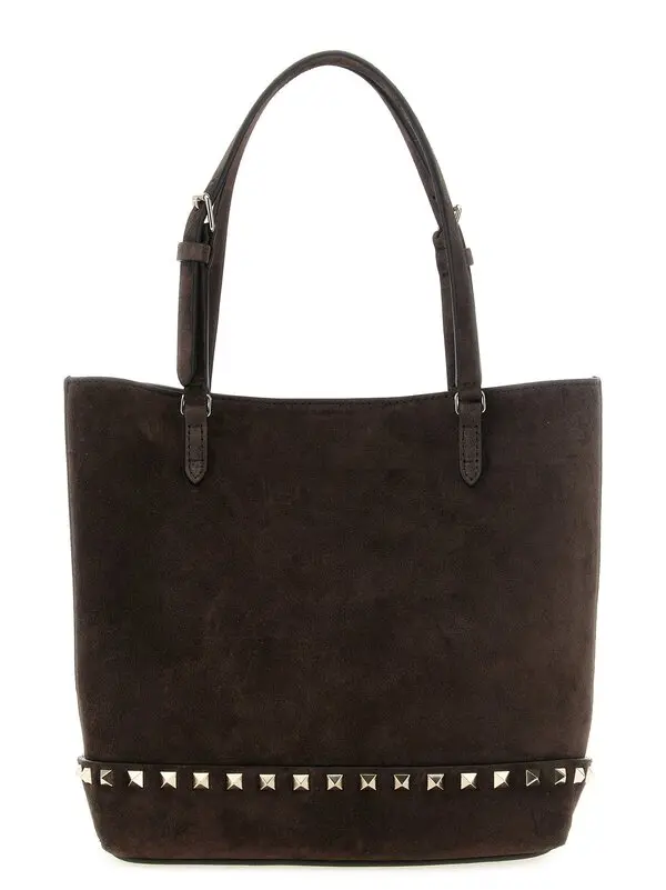 Valentino Garavani Rockstud' Small Shopping Bag - Brown