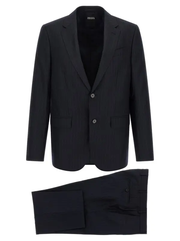 Zegna Pinstriped Flannel Dress