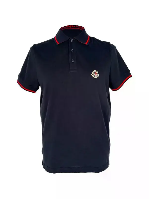 Moncler Logo-patched Polo Shirt - Blue