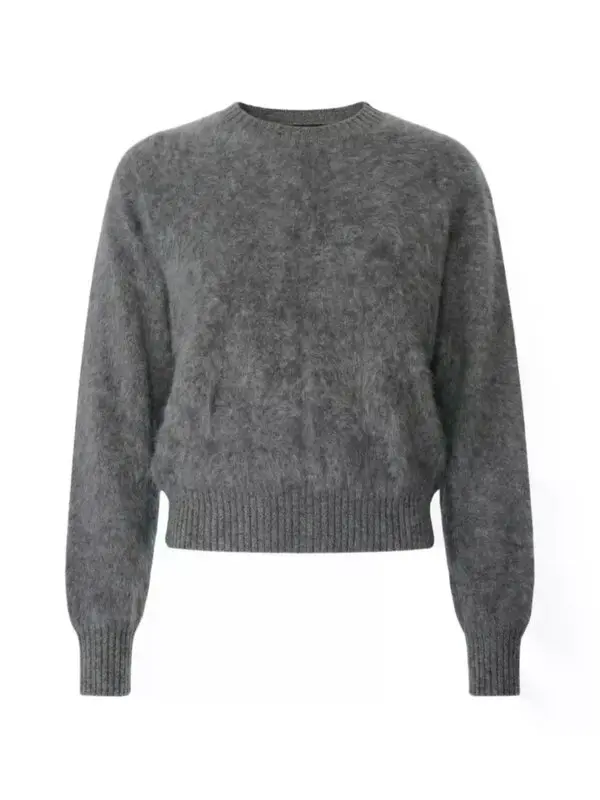 TOCCIN Talullah Brushed-knit Ribbed-trim Sweater - Grey