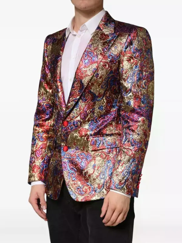 Dolce & Gabbana Jacquard Single-breasted Blazer