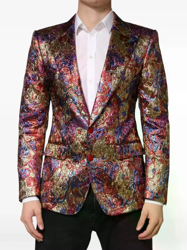 Dolce & Gabbana Jacquard Single-breasted Blazer