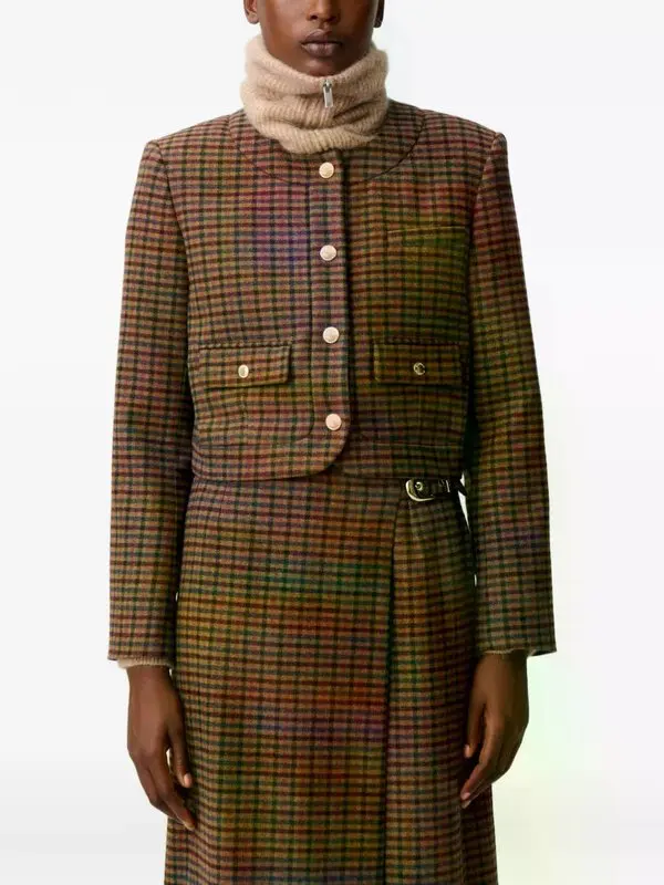 Claudie Pierlot Straight Checked Jacket