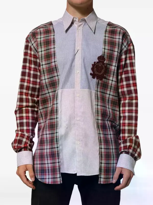 Dolce & Gabbana Patchwork Checkered Shirt