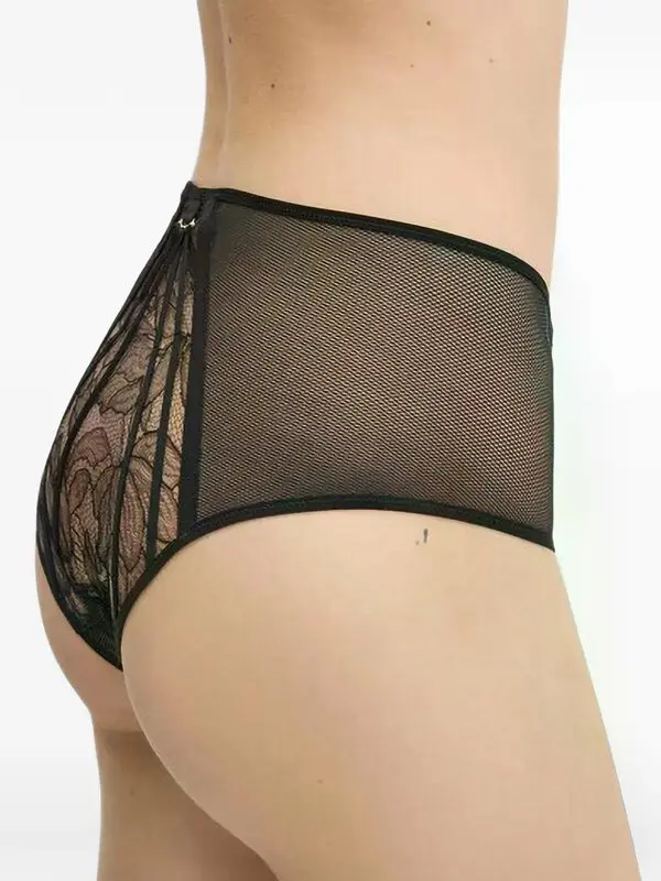 Chantelle Lace-panelled Mesh Briefs