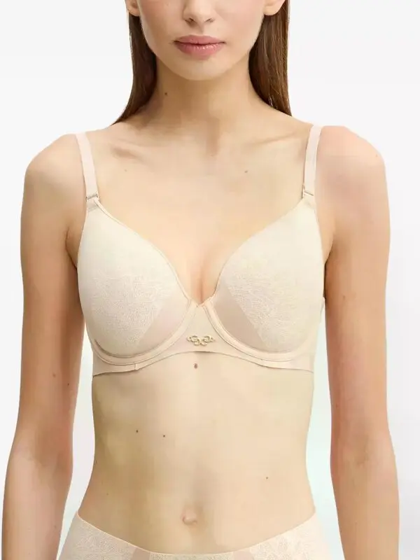 Chantelle Pure Lace-panelled Bra - Neutrals