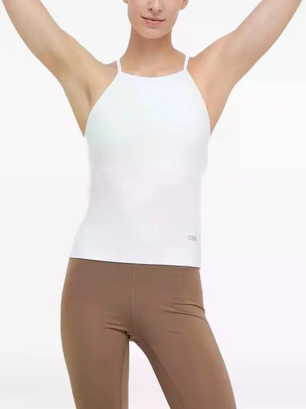 CASALL Built-in Bra Halterneck Tank Top - White