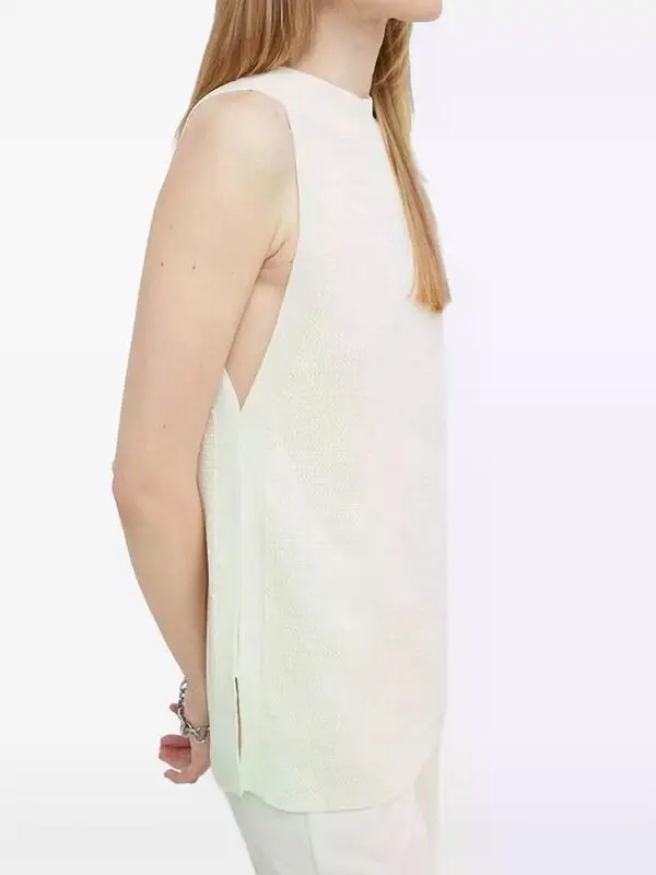 BRUUNS BAZAAR Side-slit High-neck Blouse