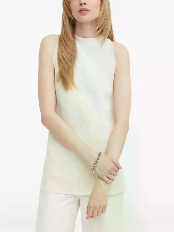 BRUUNS BAZAAR Gallberry Devika Side-slit High-neck Blouse - Neutrals