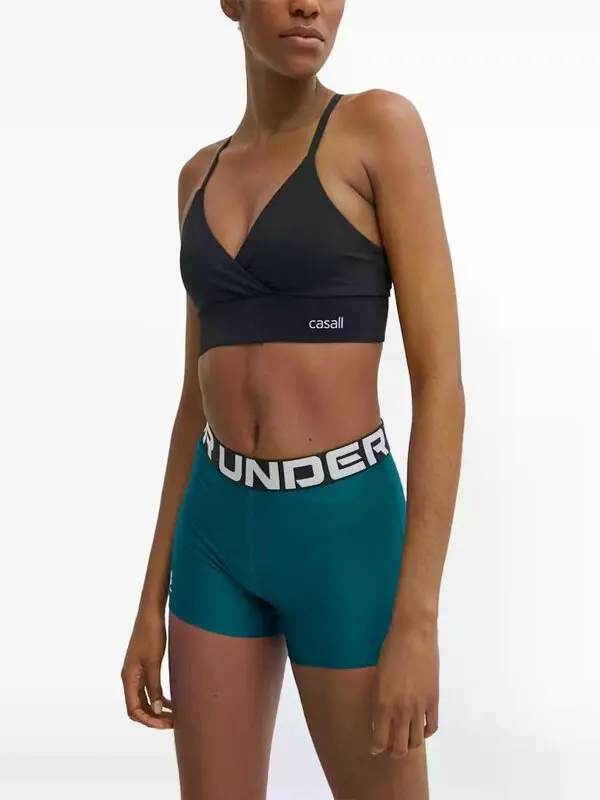 CASALL Wrap-front Cross-back Sports Bra - Black