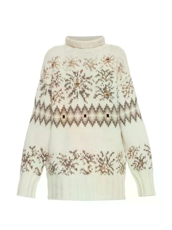 Fabiana Filippi Appliqué Turtleneck Sweater