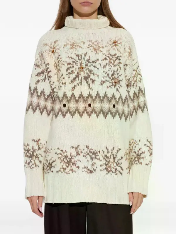 Fabiana Filippi Appliqué Turtleneck Sweater
