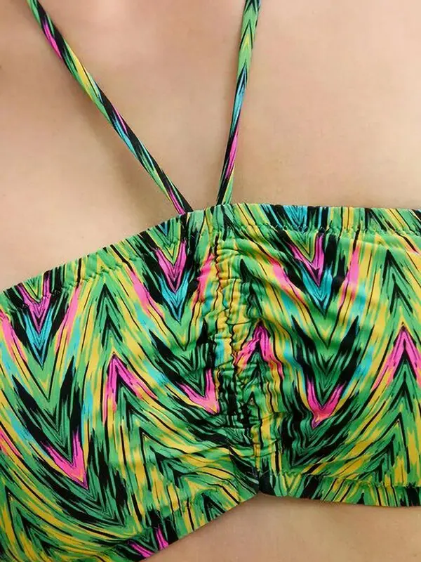 Chantelle Graphic-print Halterneck Bikini Top