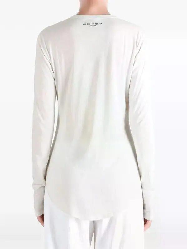 ANN DEMEULEMEESTER Dot Graphic-print Long-sleeved T-shirt