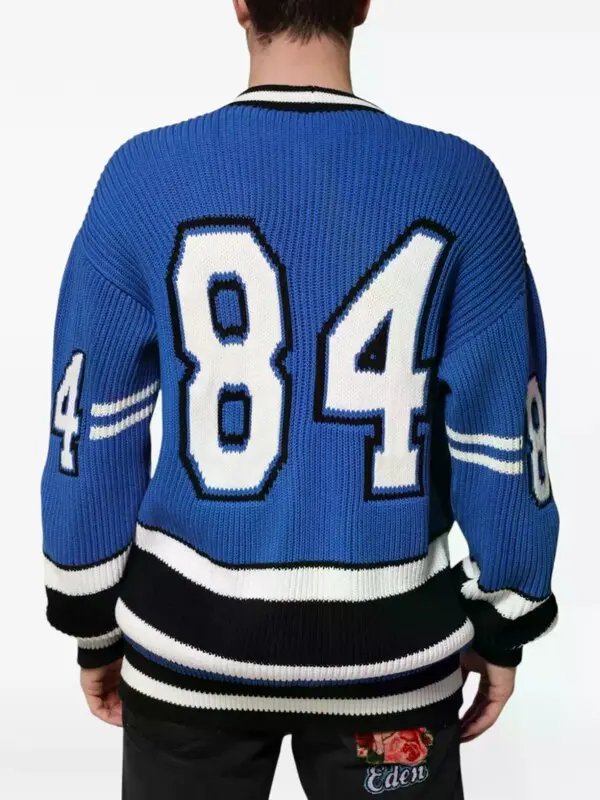 Dolce & Gabbana Logo-patch Ribbed-knit Cardigan