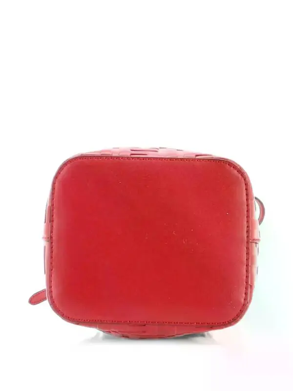 Fendi Mon Tresor Zucca Embossed Leather Mini Bucket Bag