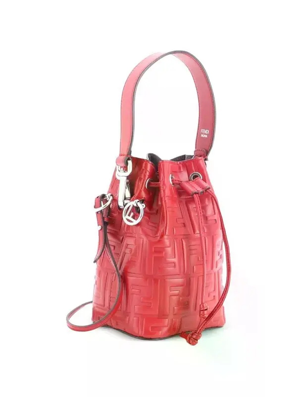 Fendi Mon Tresor Zucca Embossed Leather Mini Bucket Bag