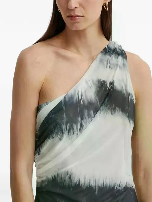 BRUUNS BAZAAR One-shoulder Print Blouse