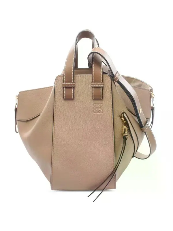 Loewe 2010-2026 Small Leather Hammock Satchel - Neutrals