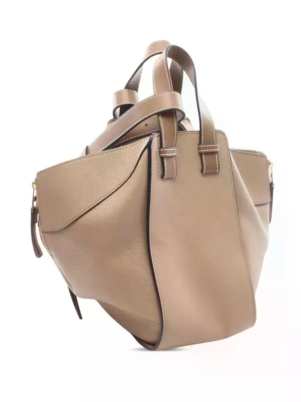 Loewe 2010-2026 Small Leather Hammock Satchel - Neutrals