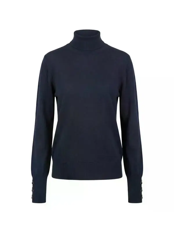 Patrizia Pepe Roll-neck Button-cuff Sweater