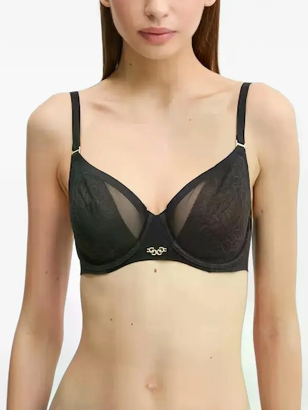 Chantelle Pure Lace-panelled Bra - Black