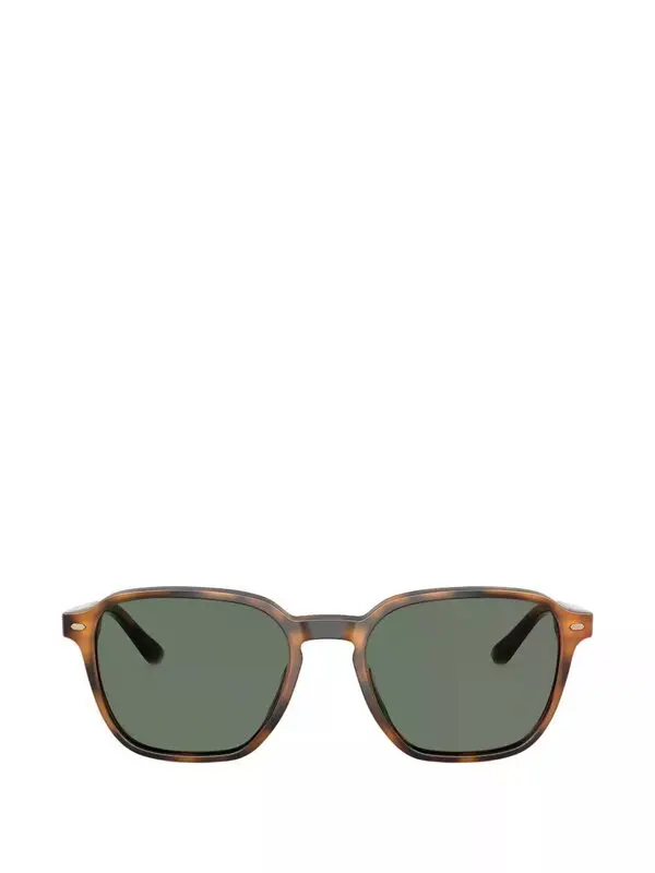 Brooks Brothers Tortoise-effect Squared-frame Sunglasses