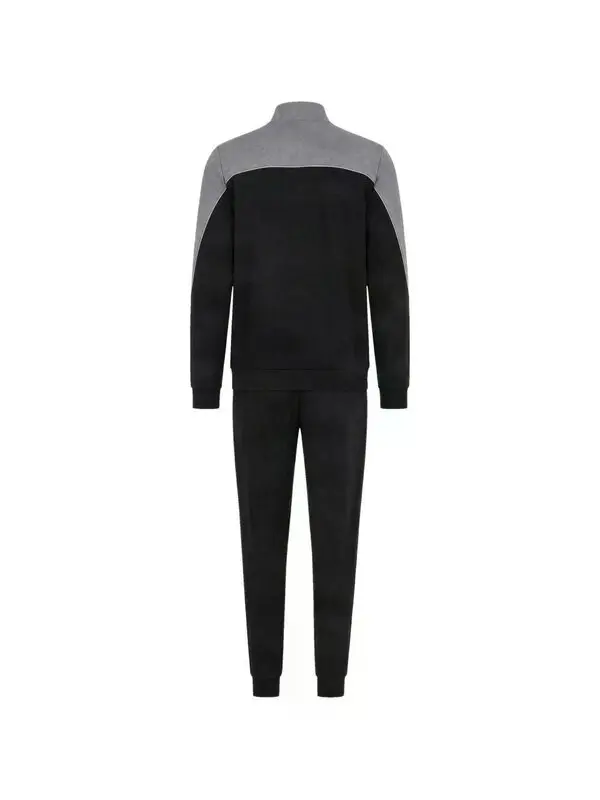 EA7 Logo-print Panelled Tracksuit - Black