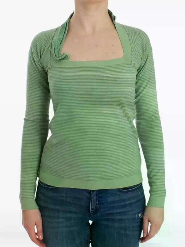Ermanno Scervino Striped Pullover Sweater - Green