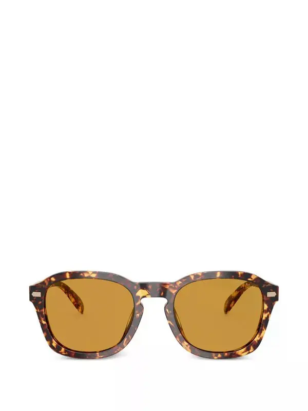 COACH Cfu14 Squared-frame Sunglasses - Brown