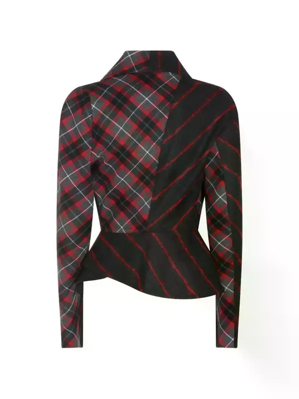 VIVIENNE WESTWOOD Stormy Tartan-check Asymmetric Jacket