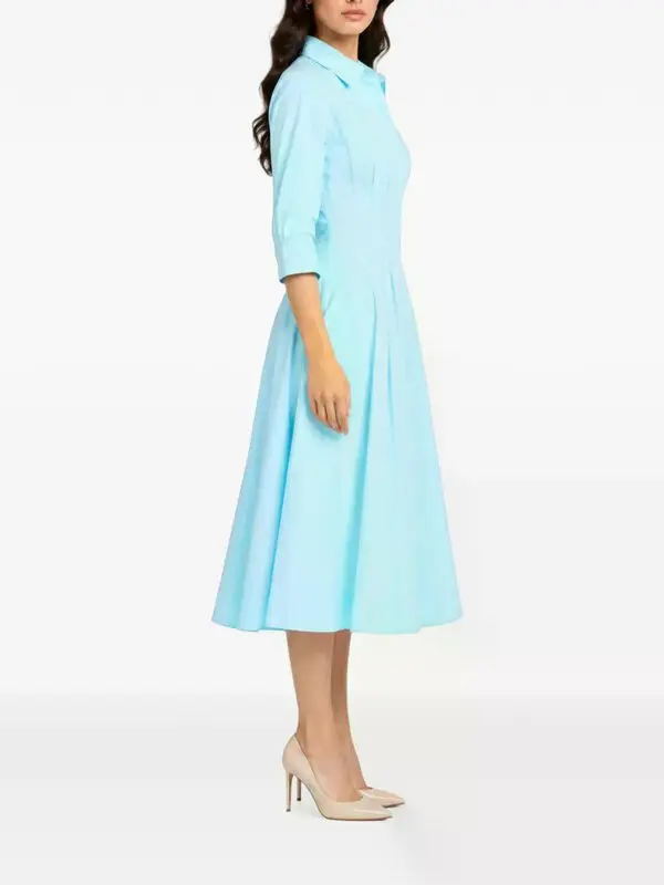 Simkhai Jazz Pintuck A-line Midi Shirt Dress