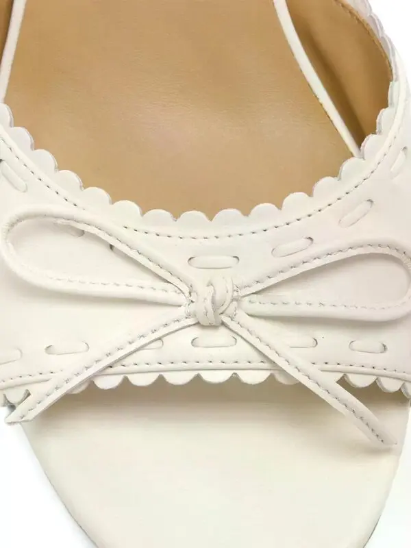 Badgley Mischka Yaritza Bow-detail Sandals - White