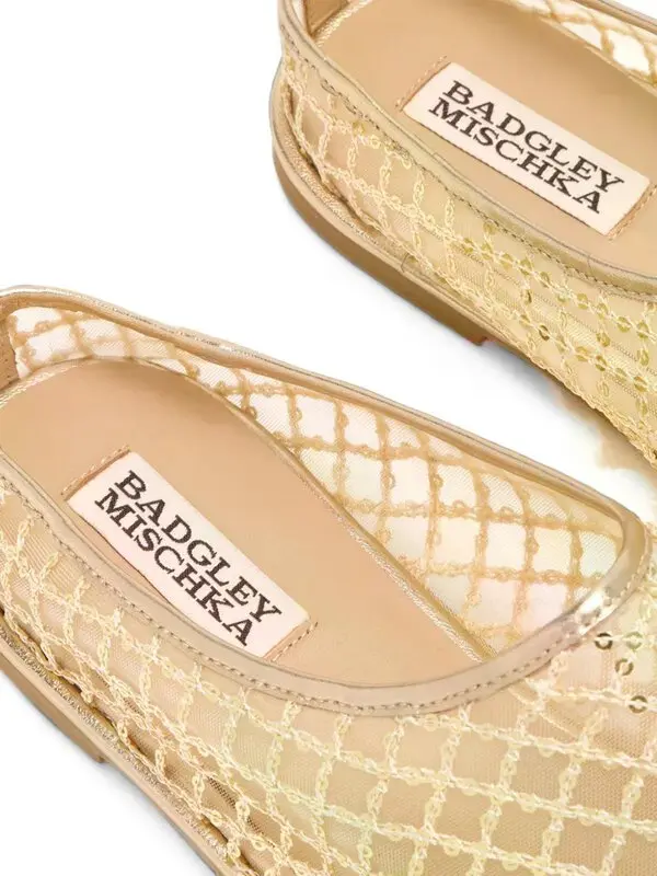 Badgley Mischka Yumi Sequin-embellished Mules